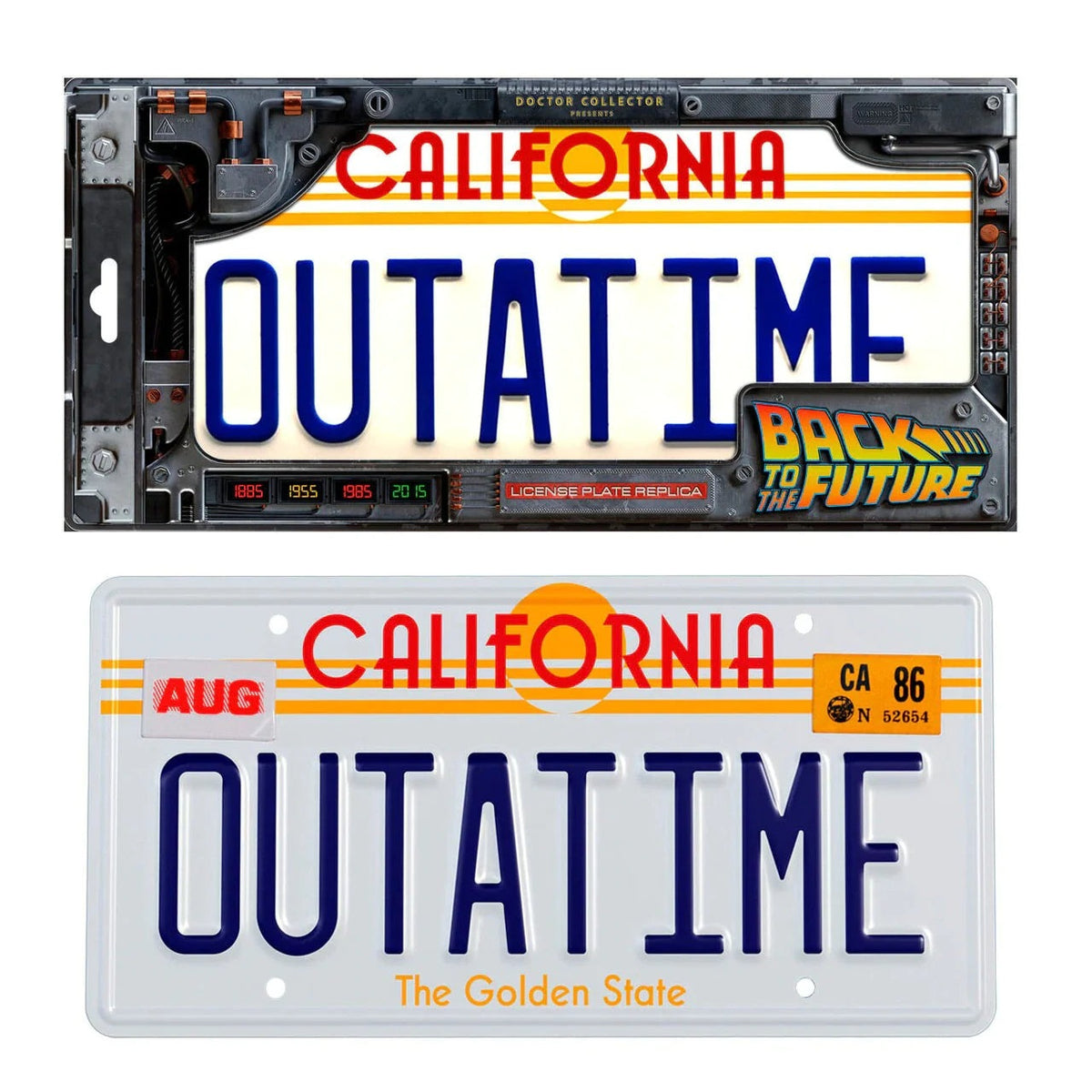 Back to the Future OUTATIME License Plate Replica — Gobsmack Comics